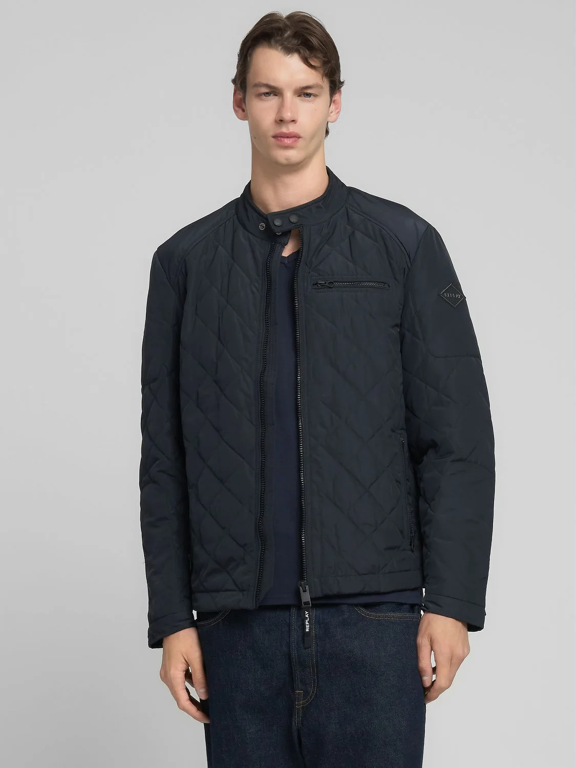 Replay sartoriale zipped jacket Deep blue | Replay Jeans