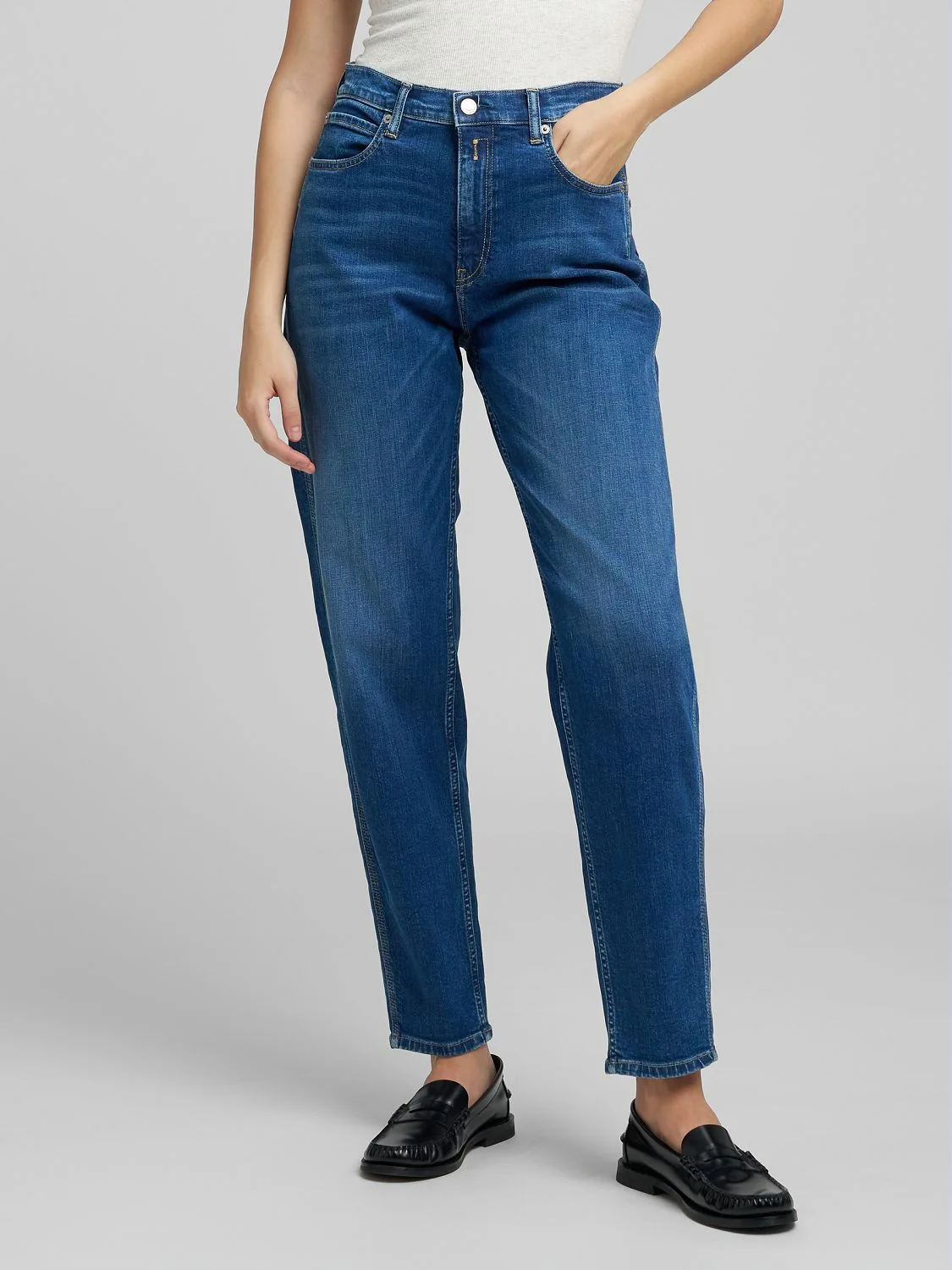 Keida balloon-fit jeans Medium blue | Replay Jeans
