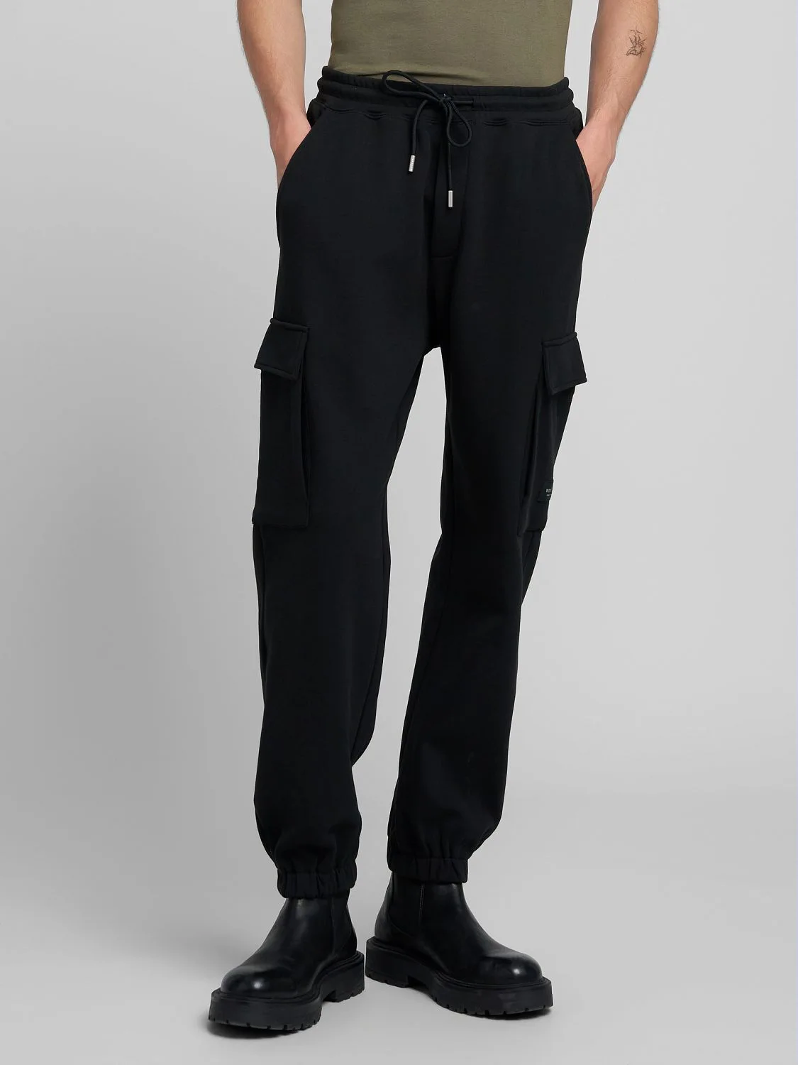 Tech fleece cargo joggers Black | Replay Jeans